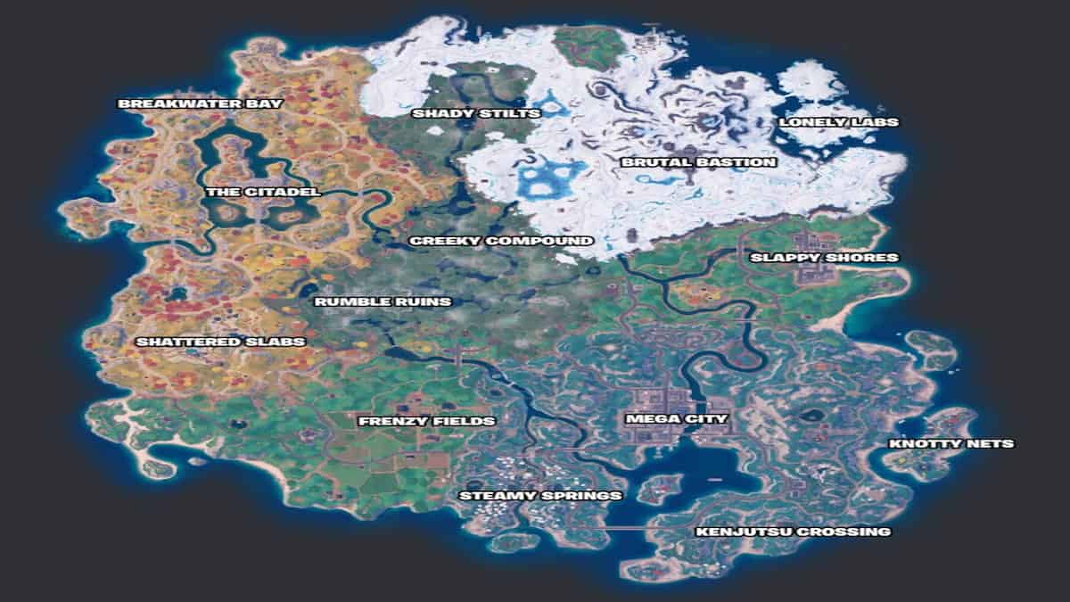 Fortnite Chapter 4 Season 3 Map - All New Locations and Changes - N4G Fortnite Chapter 4 Season 3 Map - All New Locations and Changes - N4G